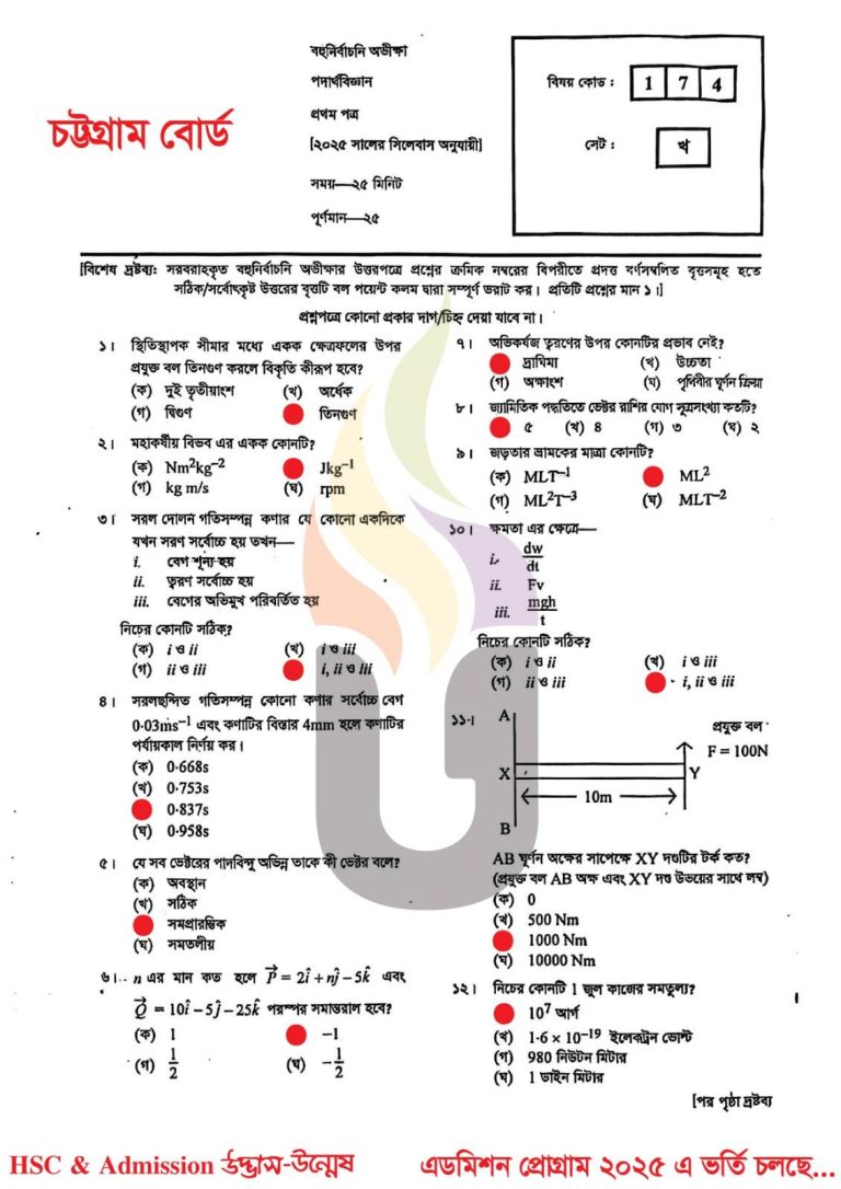 HSC Physics 1st Paper MCQ Solution 2025 All Boards | HSC 2025 Physics ...
