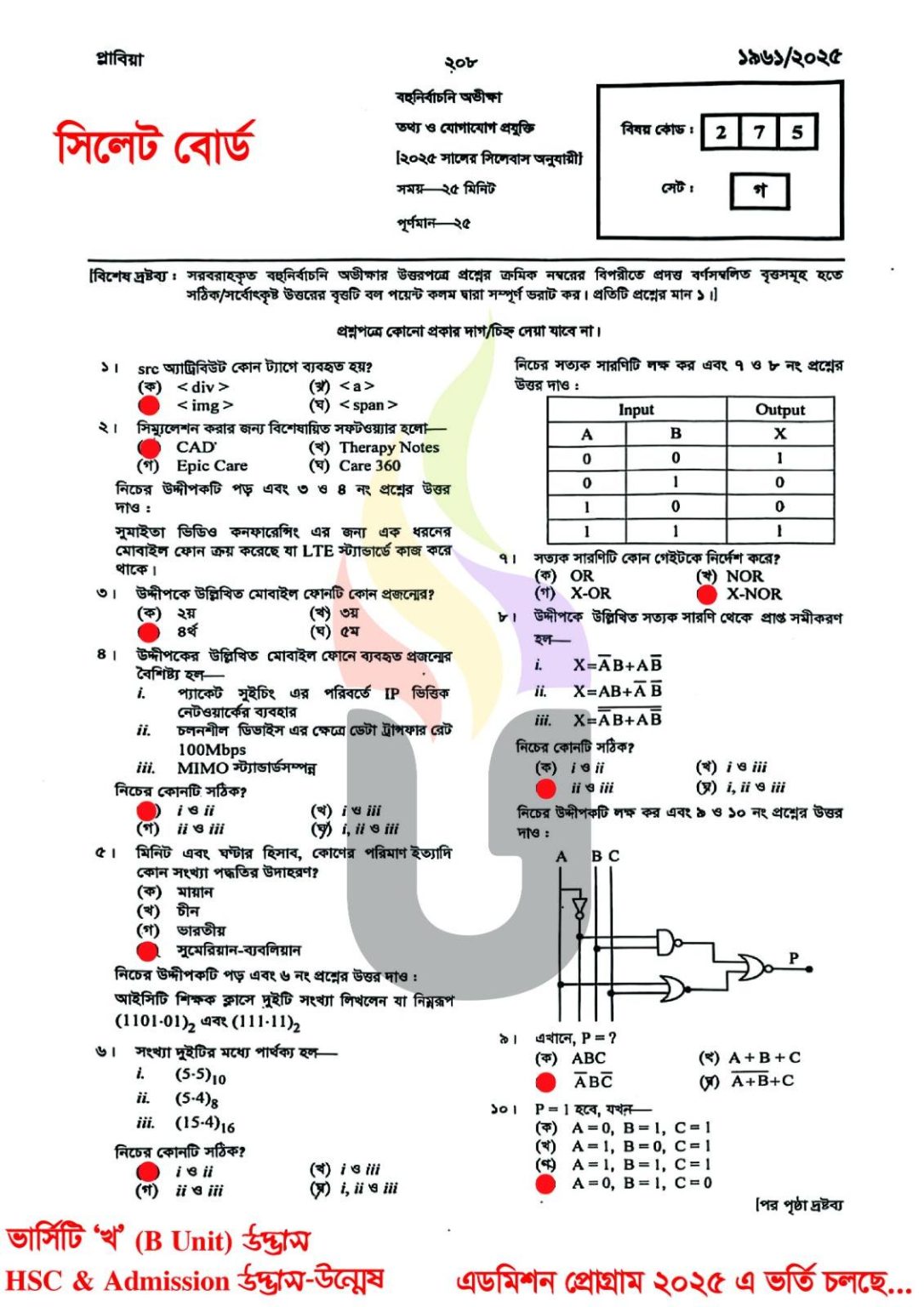 HSC ICT MCQ Solution 2025 All Board | HSC 2025 ICT MCQ Solution
