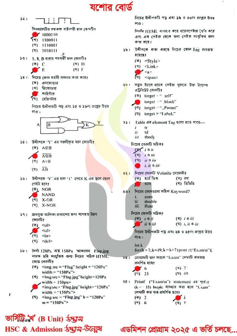 HSC ICT MCQ Solution 2025 All Board | HSC 2025 ICT MCQ Solution