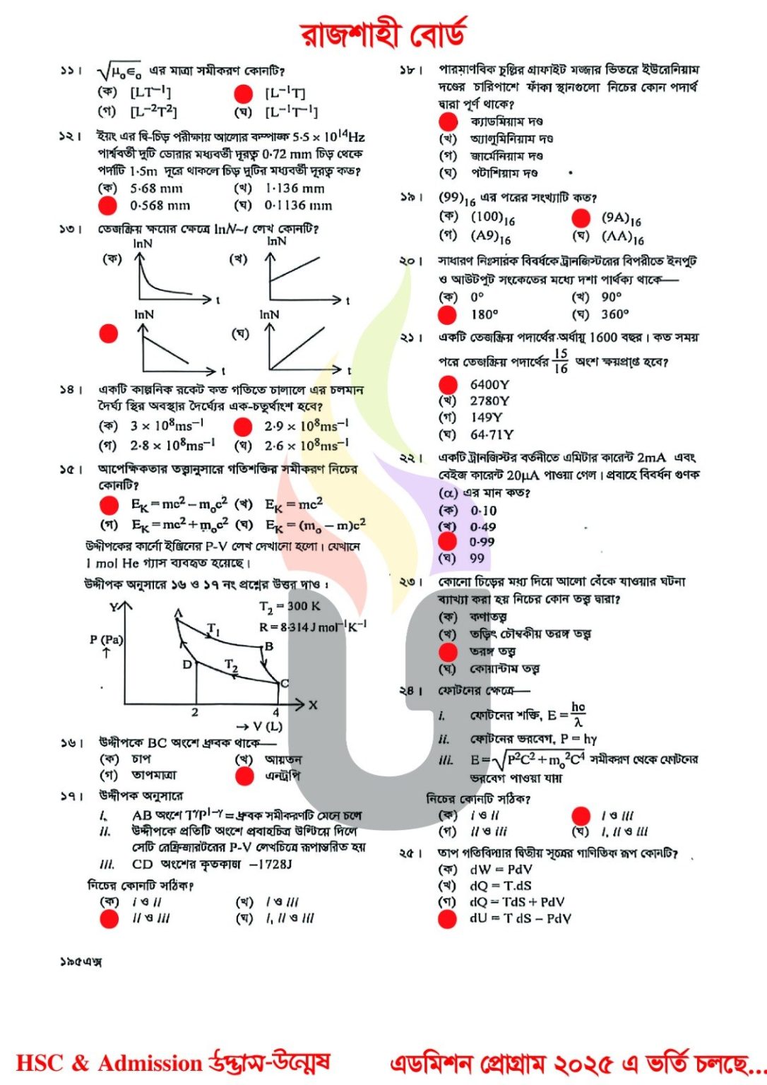 HSC 2025 Physics 2nd Paper Solution